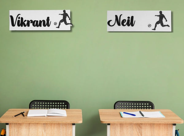 Kids Bedroom Door Sign , Personalised Sign for Study Area - Football ...